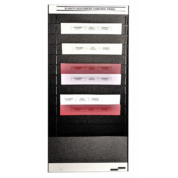 Klarity Document Control Panel in Black - A4 Document Size White Light ...